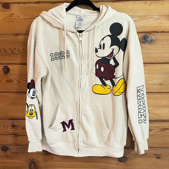 Disney | Jackets & Coats | Disney Embroidered Mickey Mouse Hooded Zip ...
